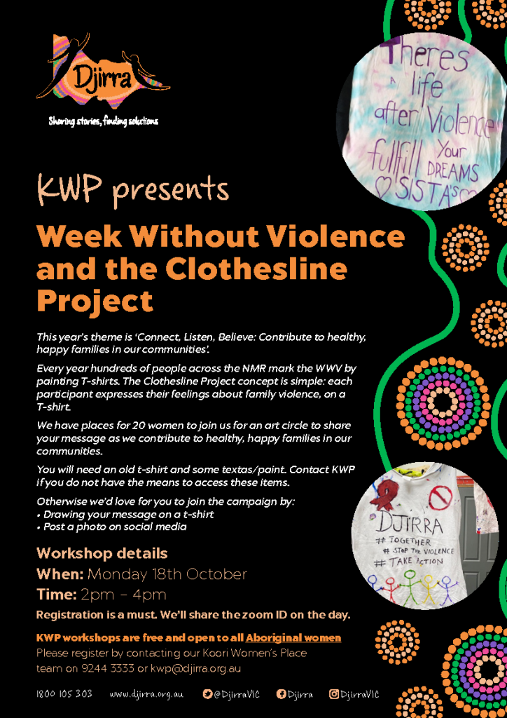 Art & Craft Circle with Kylie – The Clothesline Project – ONLINE ...