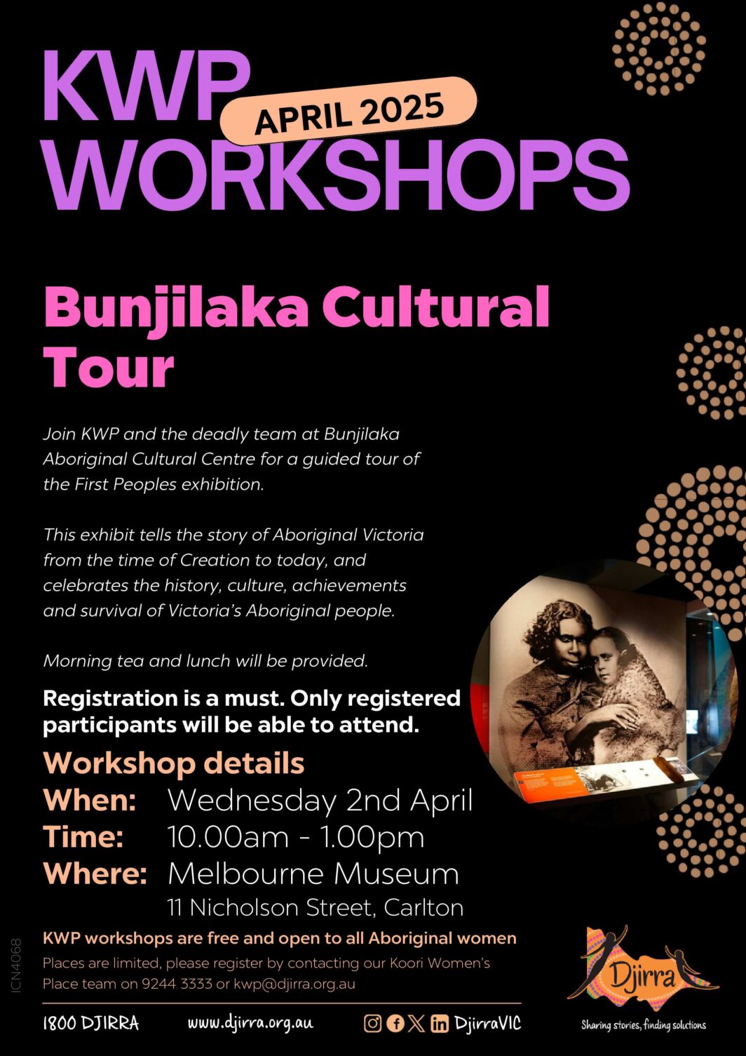Bunjilaka Cultural Tour- Tuesday 2nd April- Melbourne Muesum | Djirra ...
